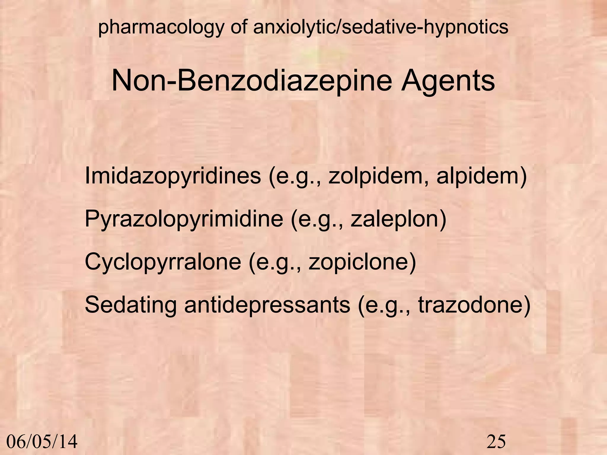 Pharmacology of anxiolytic -sedative-hypnotics (2) | PPT