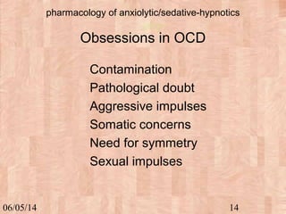 Pharmacology of anxiolytic -sedative-hypnotics (2) | PPT
