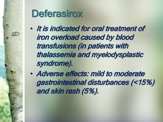 Pharmacology of chelators | PPSX