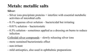 Pharmacology of commonly used antisep, disinfect, insecticide | PPTX