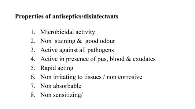 Pharmacology of commonly used antisep, disinfect, insecticide | PPTX