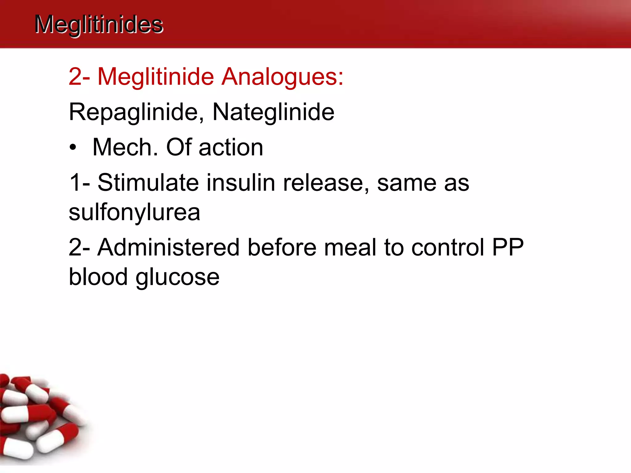 Pharmacology of diabetes mellitus | PPTX