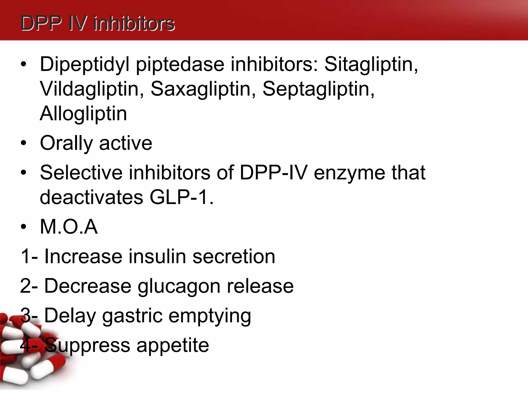 Pharmacology of diabetes mellitus | PPTX