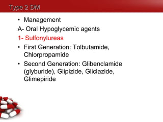 Pharmacology of diabetes mellitus | PPTX