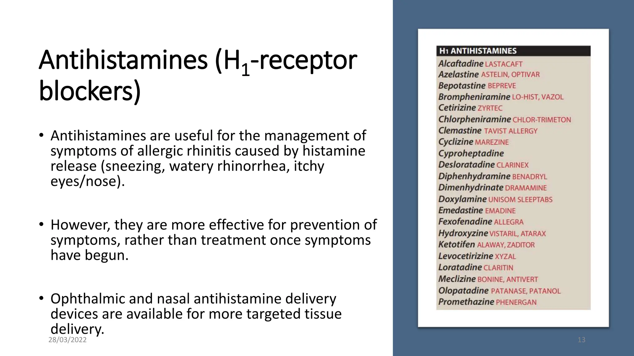Pharmacology of drugs for allergic rhinitis and common.pptx