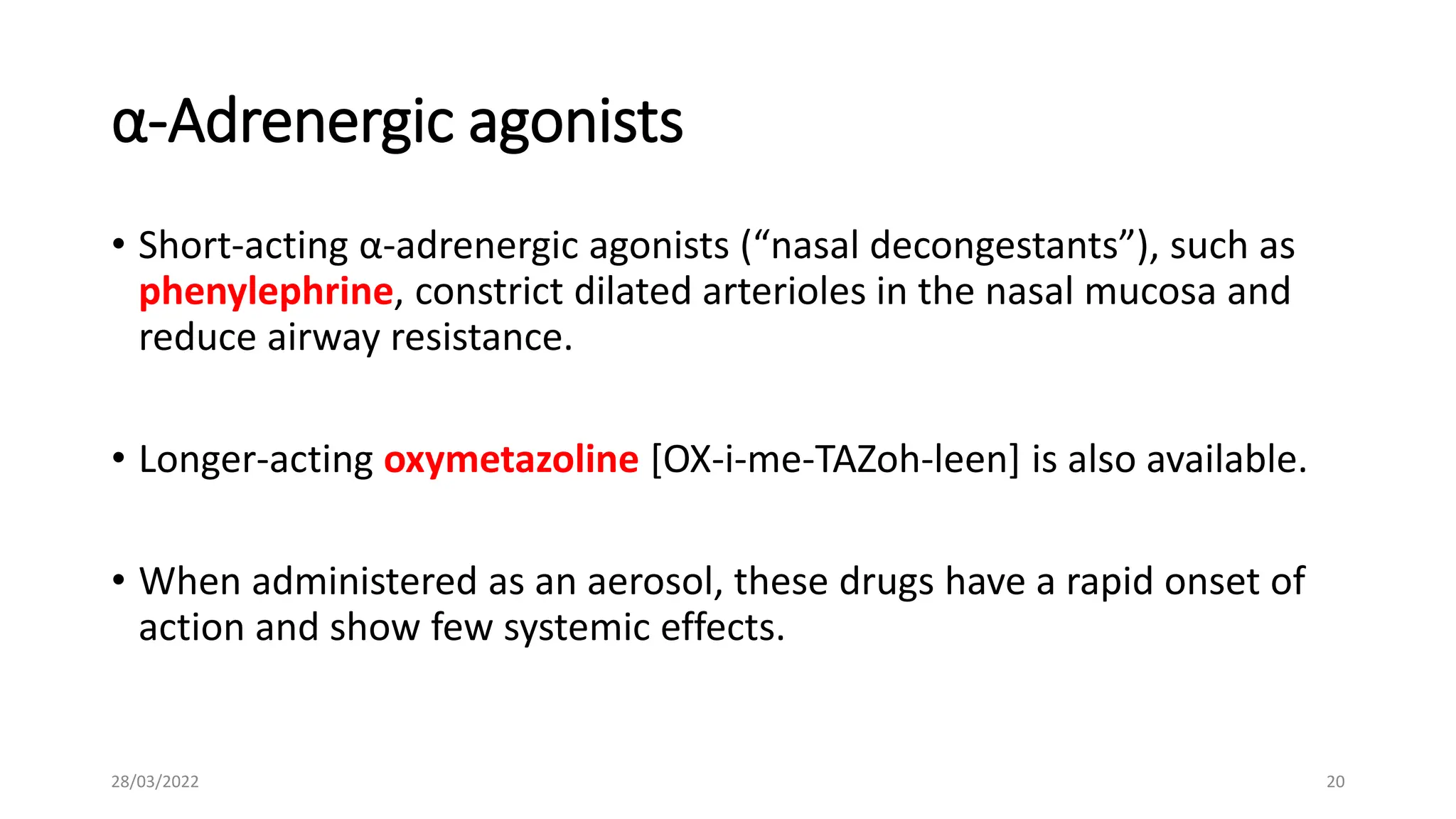 Pharmacology of drugs for allergic rhinitis and common.pptx