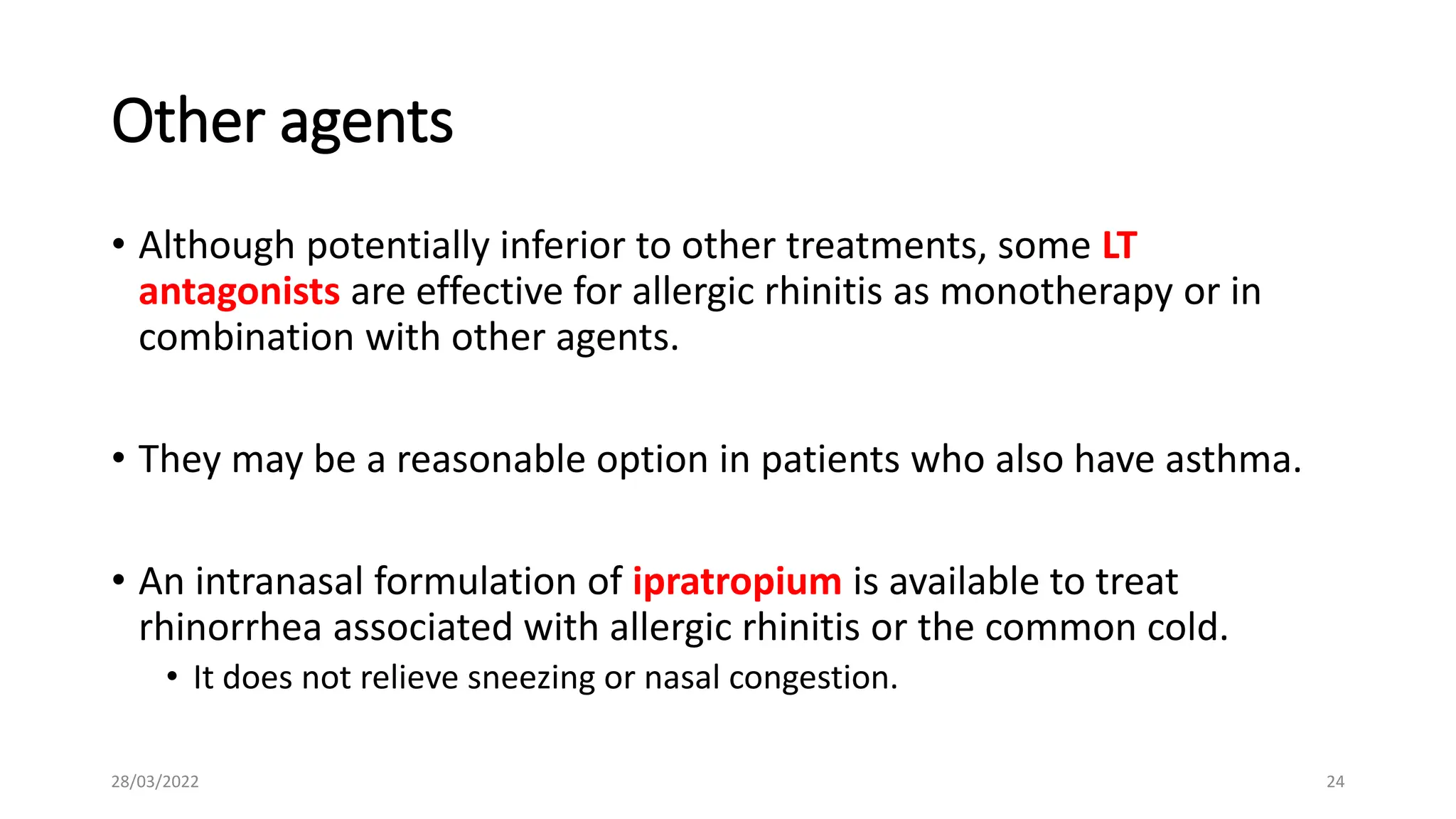Pharmacology of drugs for allergic rhinitis and common.pptx