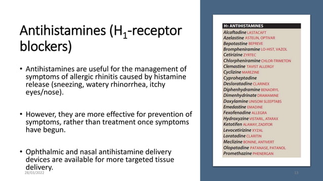 Pharmacology of drugs for allergic rhinitis and common.pptx