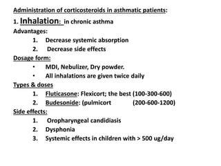 Pharmacology of drugs used in hyper reactive airway diseases | PPTX