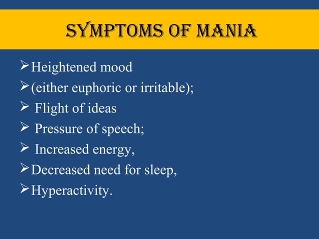 Pharmacology of drugs used in mania | PPT