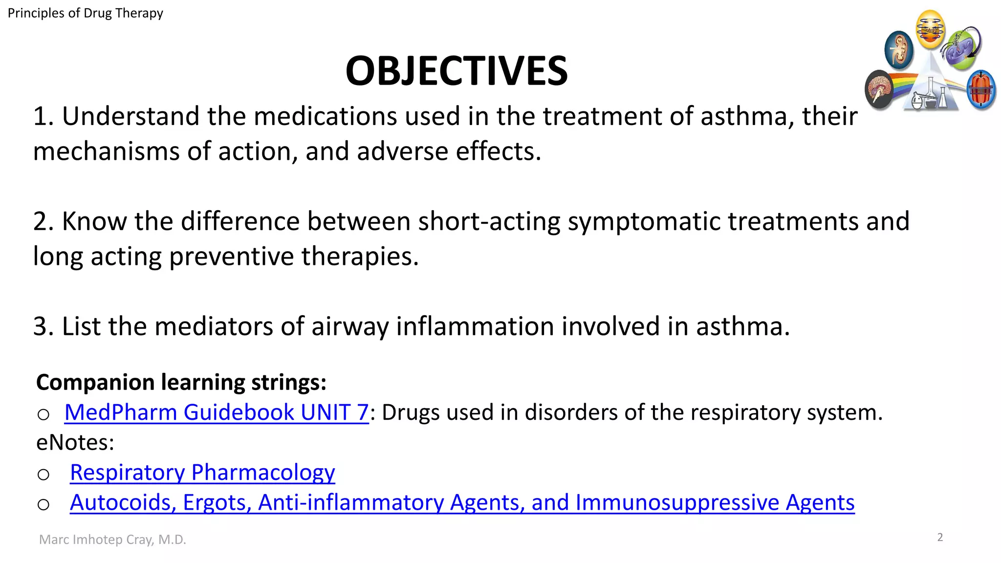 Pharmacology of Drugs Used to Treat Asthma | PDF