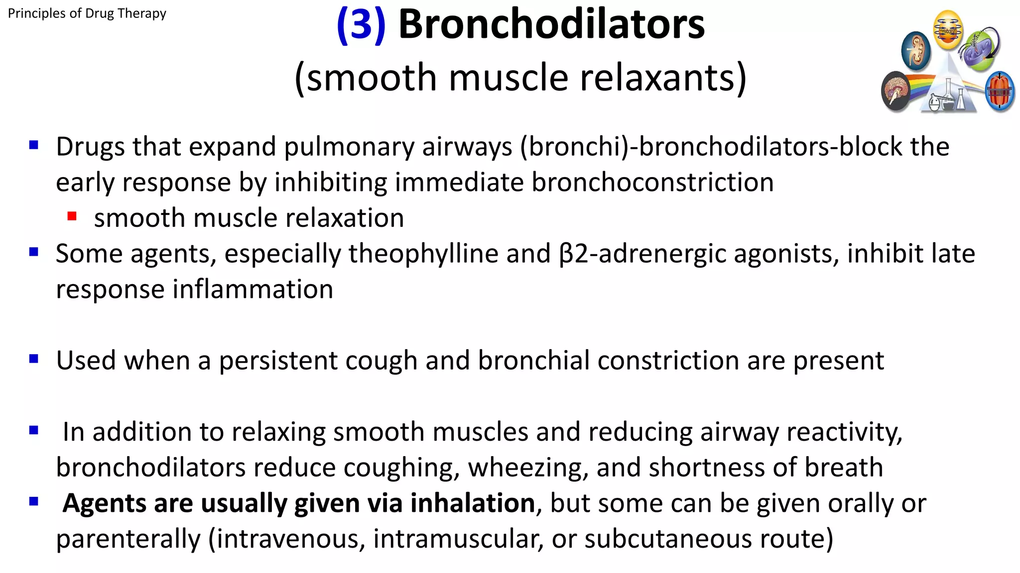 Pharmacology of Drugs Used to Treat Asthma | PDF