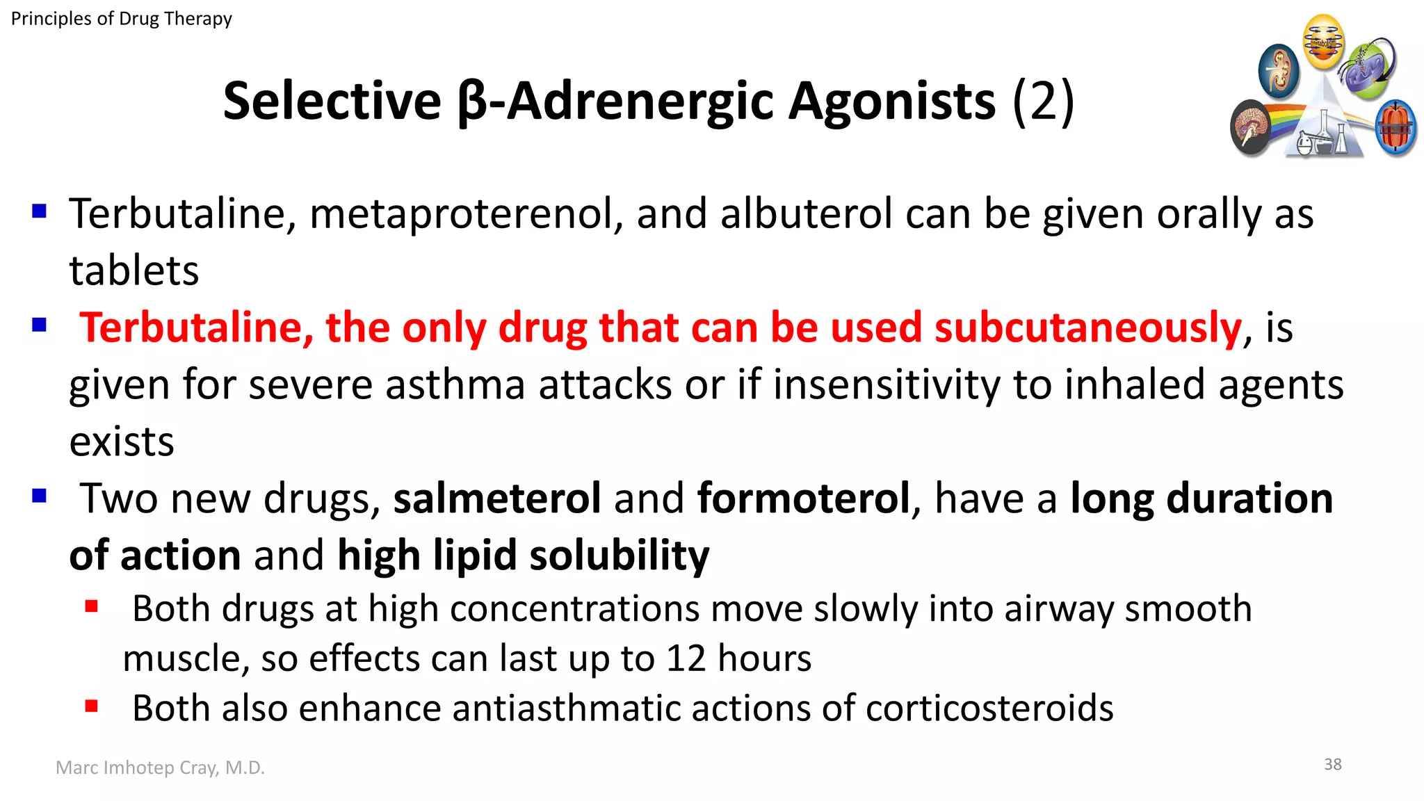 Pharmacology of Drugs Used to Treat Asthma | PDF