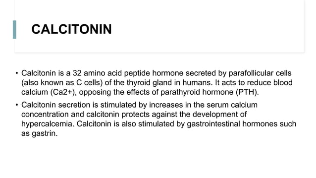 Pharmacology of endocrine system calcitonin & vitamin d | PPTX ...