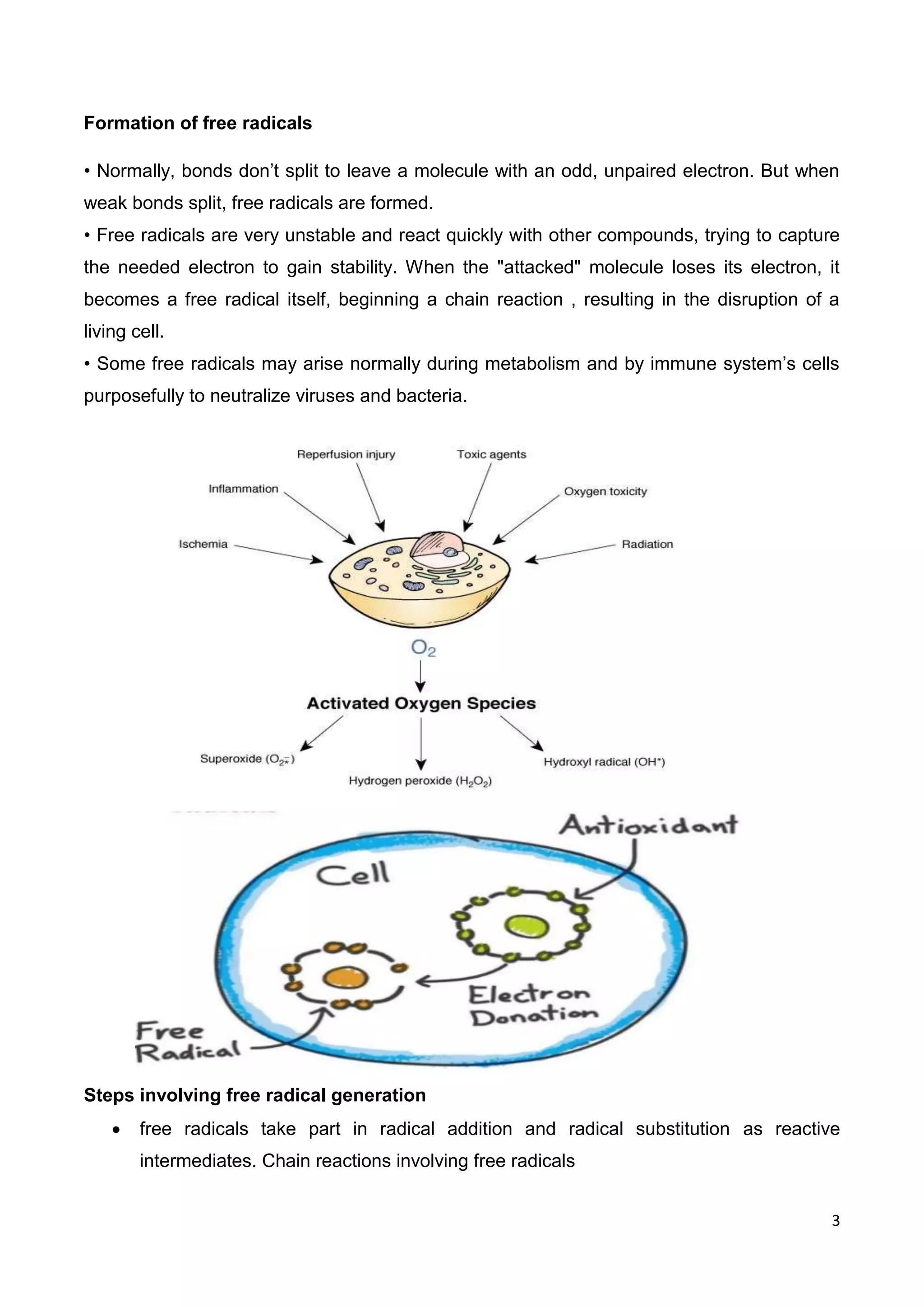 Pharmacology of free radicals | PDF