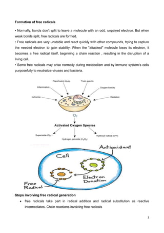 Pharmacology of free radicals | PDF