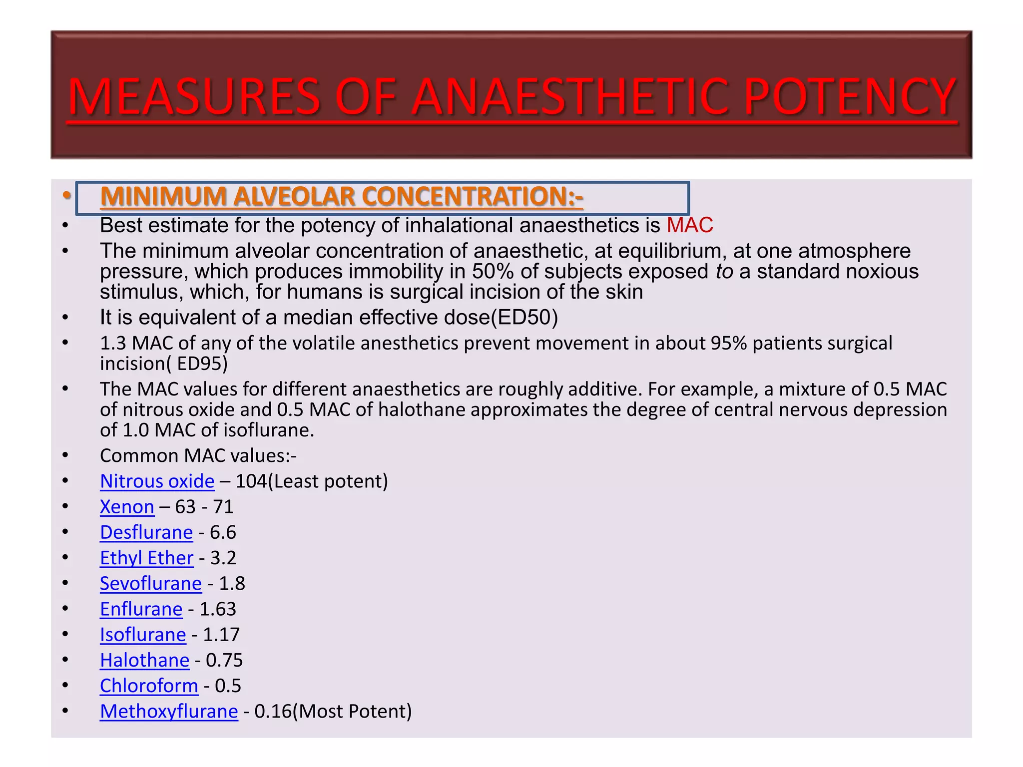 Pharmacology of inhalational agents | PPTX