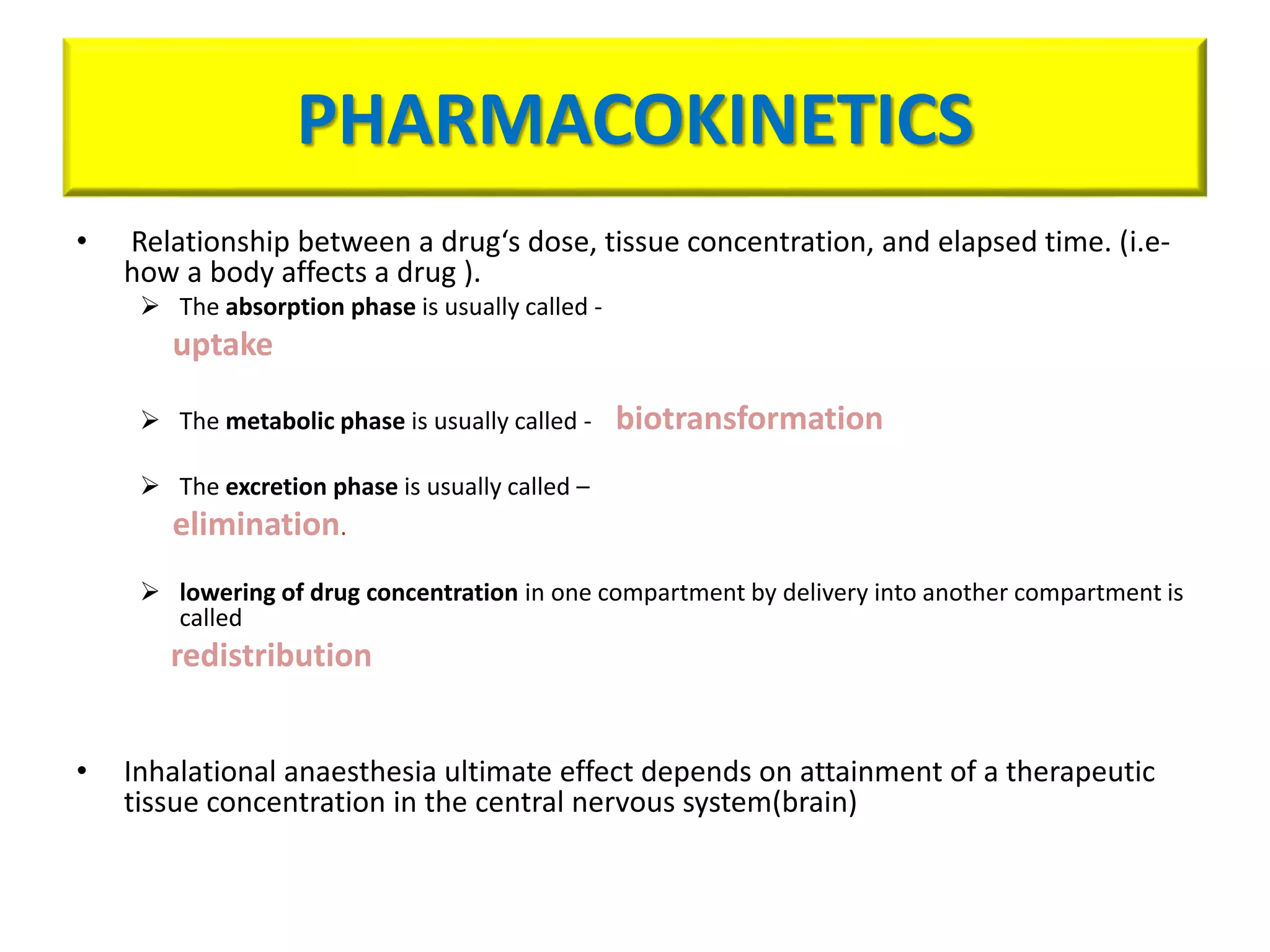 Pharmacology of inhalational agents | PPTX