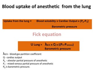 Pharmacology of inhalational agents | PPTX