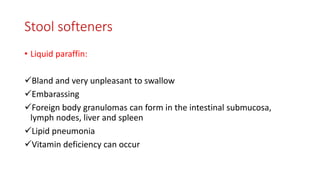 Pharmacology of laxatives & antidiarrhoeal drugs | PPTX | Digestive ...