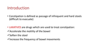 Pharmacology of laxatives & antidiarrhoeal drugs | PPTX | Digestive ...