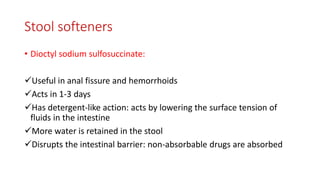 Pharmacology of laxatives & antidiarrhoeal drugs | PPTX | Digestive ...