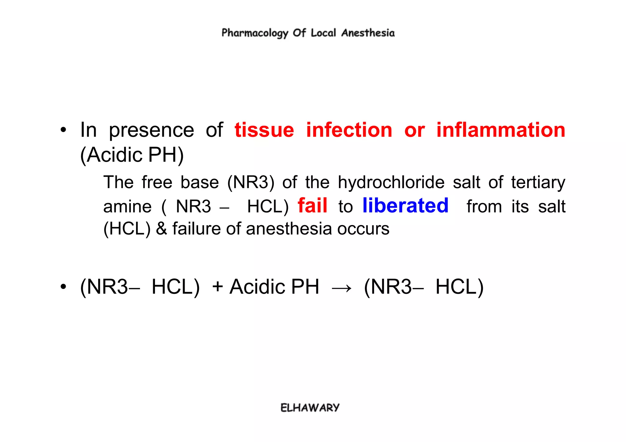 Contents of the dental carpule - Pharmacology of local anesthesia | PDF
