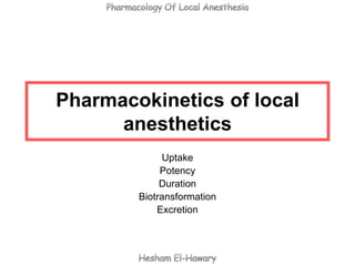 Pharmacology of Dental local anesthesia | PPTX