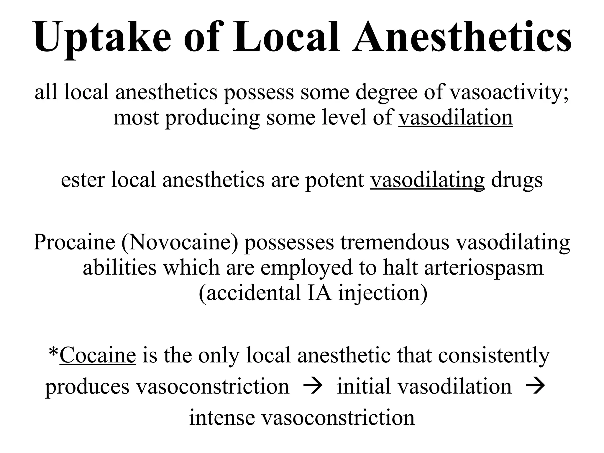 Pharmacology of local anesthetics | PPT