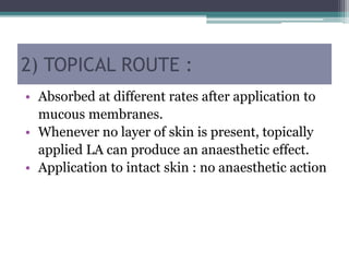 Pharmacology of local anesthetics | PPTX