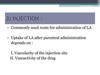 Pharmacology of local anesthetics | PPTX