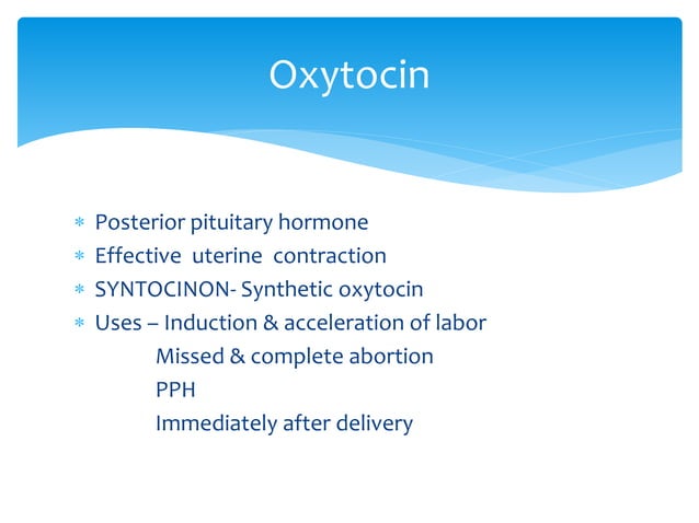 Pharmacology of obstretic drugs | PPTX | Pregnancy | Reproductive Health