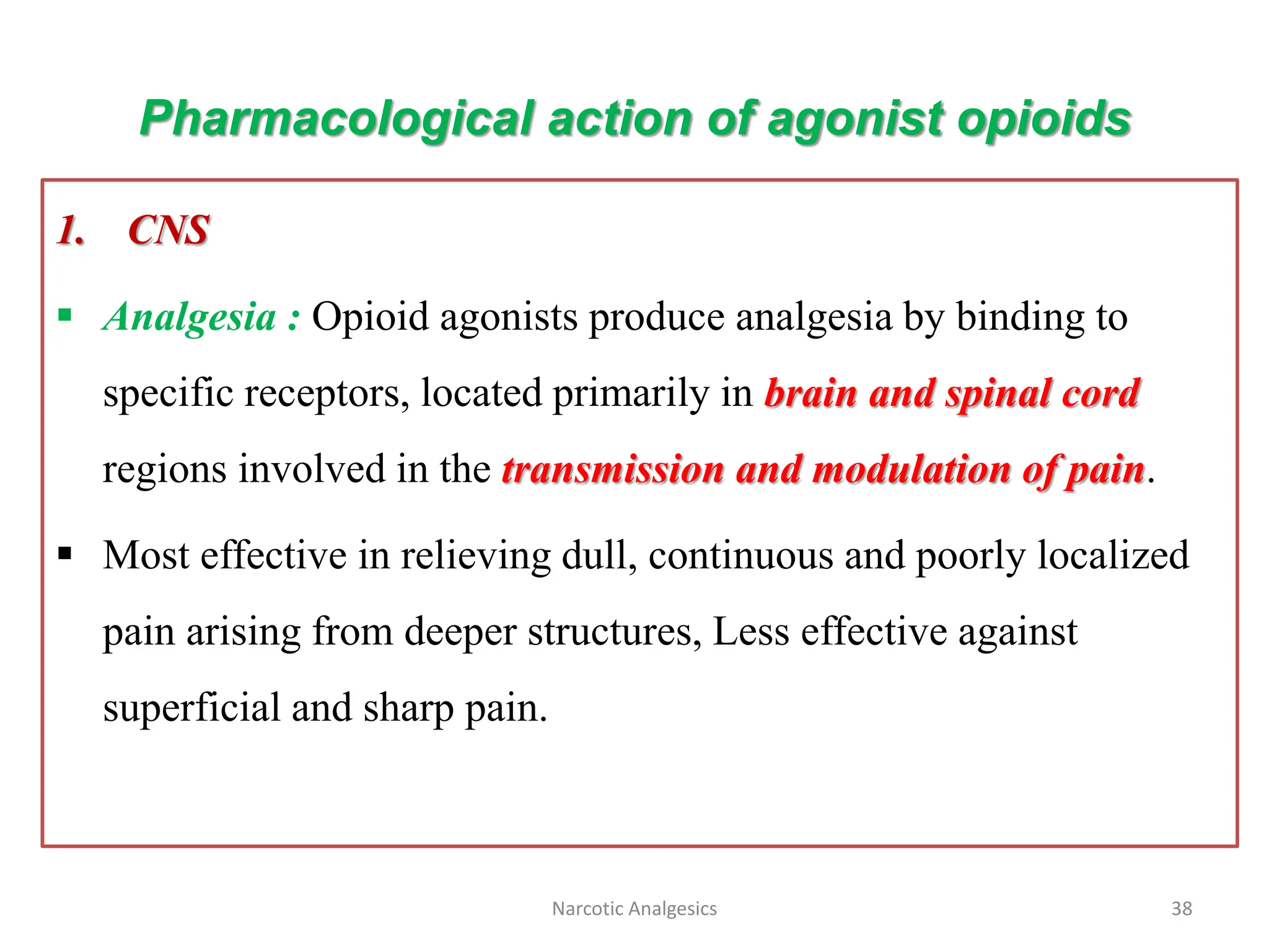Pharmacology of opioids /pain physiology/history of opioids | PDF