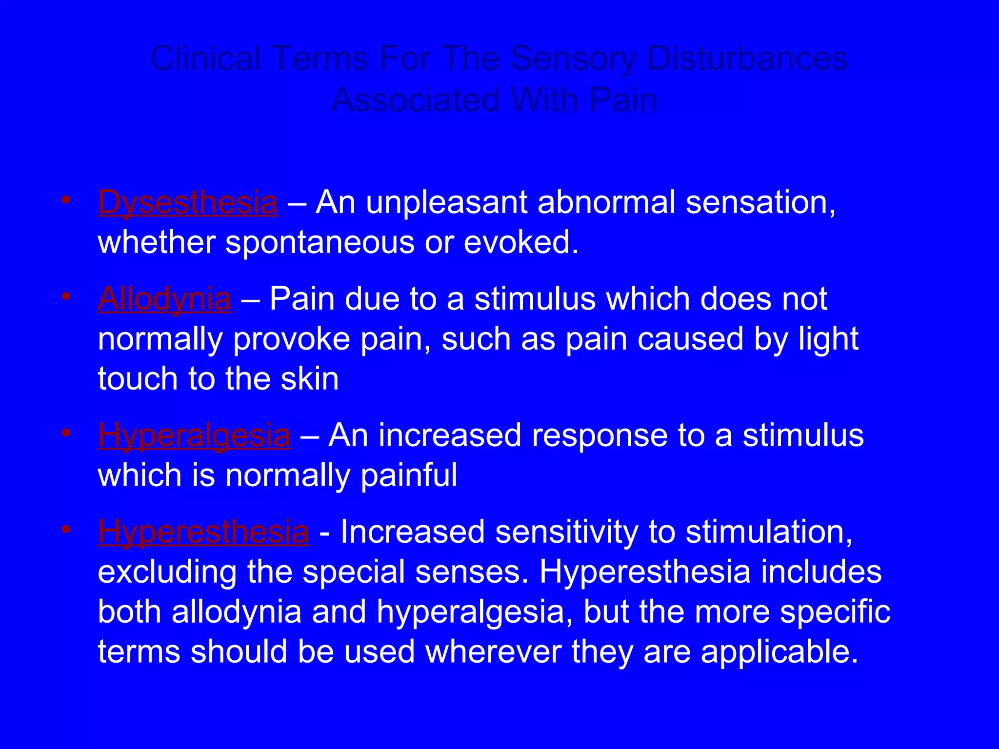 Pharmacology of pain | PPT