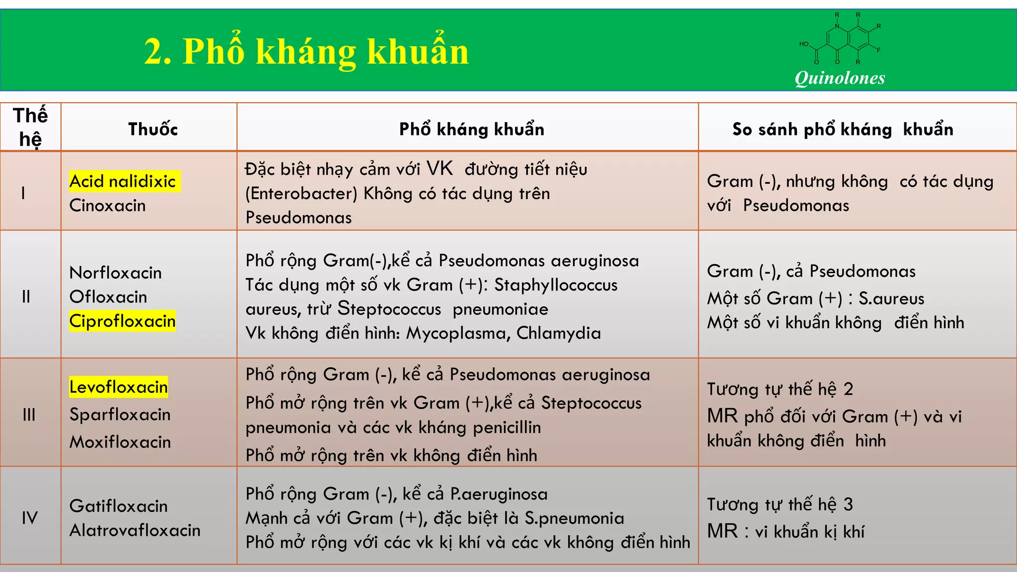 Pharmacology of Quinolone antibiotics - Dược lý kháng sinh nhóm ...