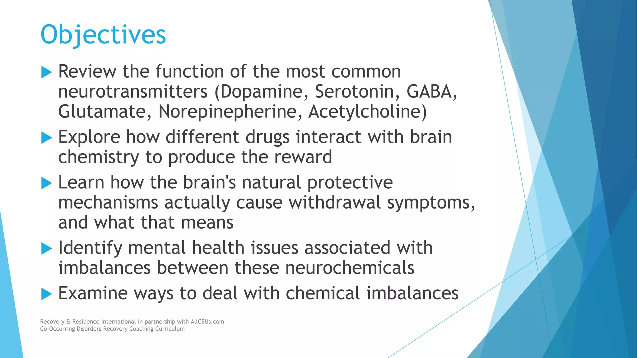 Pharmacology of Recovery: Dopamine, Gaba, Serotonin and Acetylcholine ...