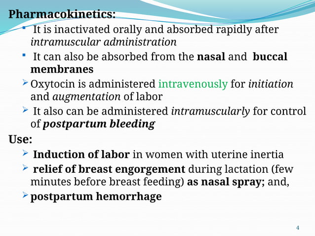 Pharmacology of reproductive system (1).pptx | Pregnancy | Reproductive ...