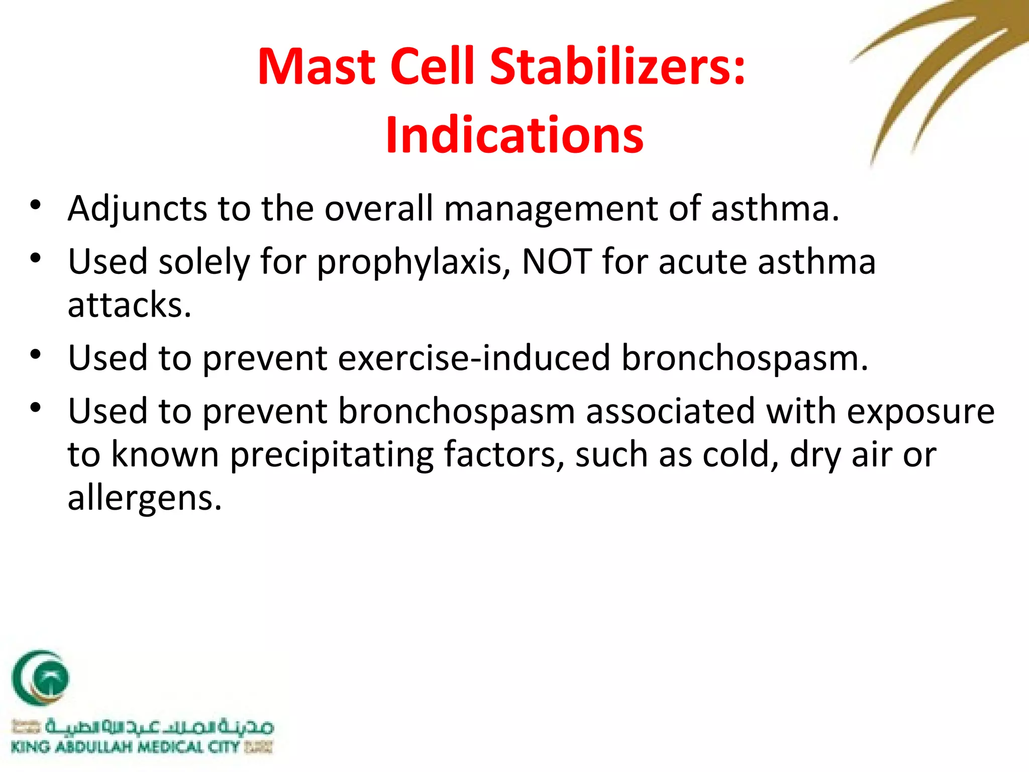 Pharmacology of Respiratory Diseases | PPT