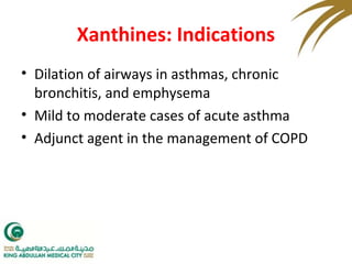 Pharmacology of Respiratory Diseases | PPT