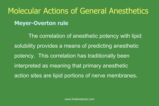 Pharmacology of therapeutic gases and inhalational anesthetics | PPT