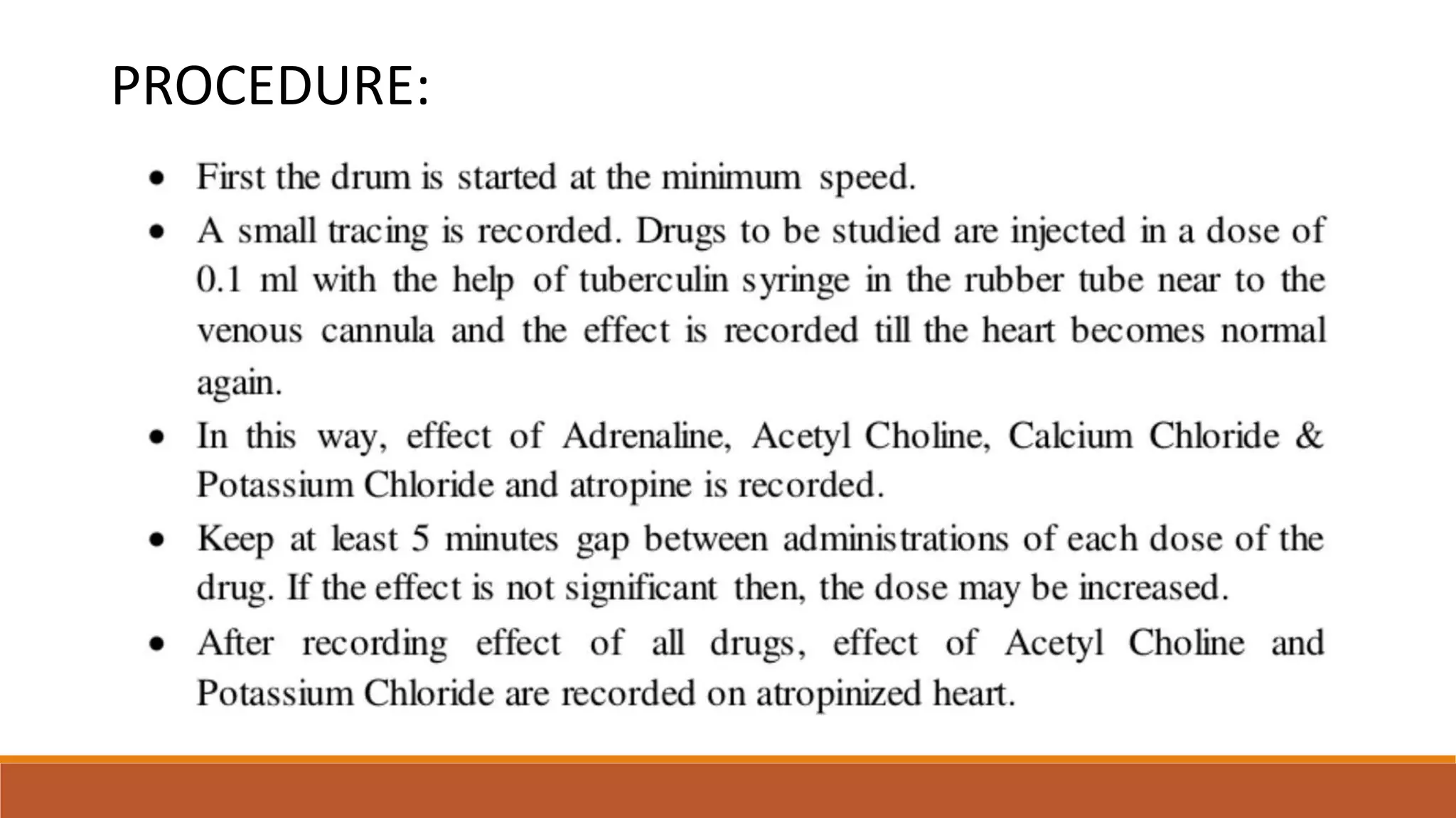 Pharmacology effect of drugs on isolated perfused frog's heart | PPTX