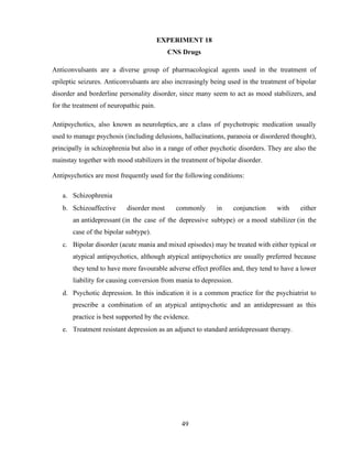 PHARMACOLOGY PRACTICAL MANUAL FOR STUDENTS AND YOUNG RESEARCHER | PDF