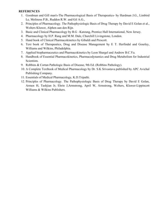 Pharmacology (Proposed) Syllabus- Effective from the Session 2017-18 (2 ...