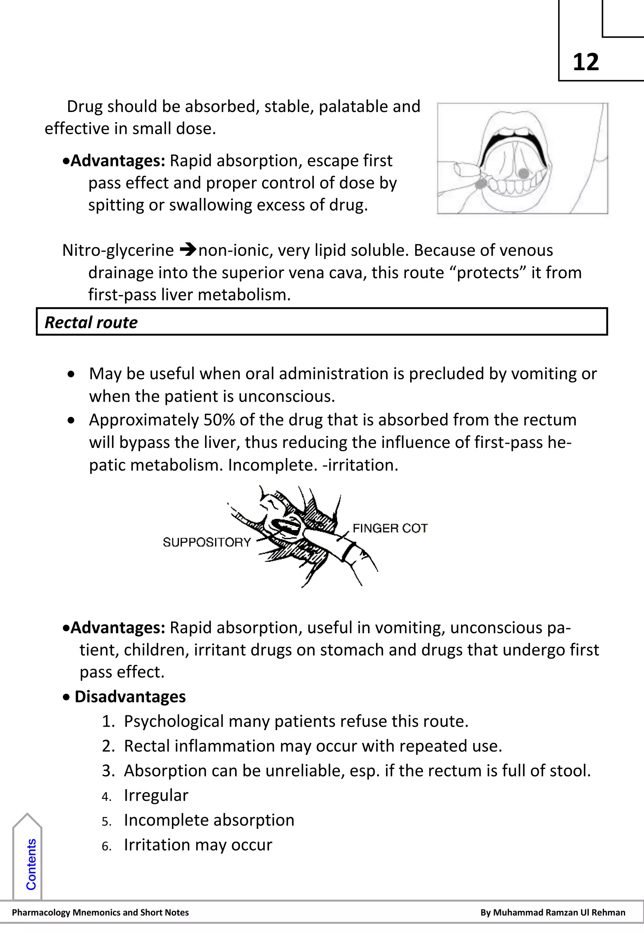 Pharmacology Short Notes and Mnemonics By Muhammad Ramzan Ul Rehmaan ...