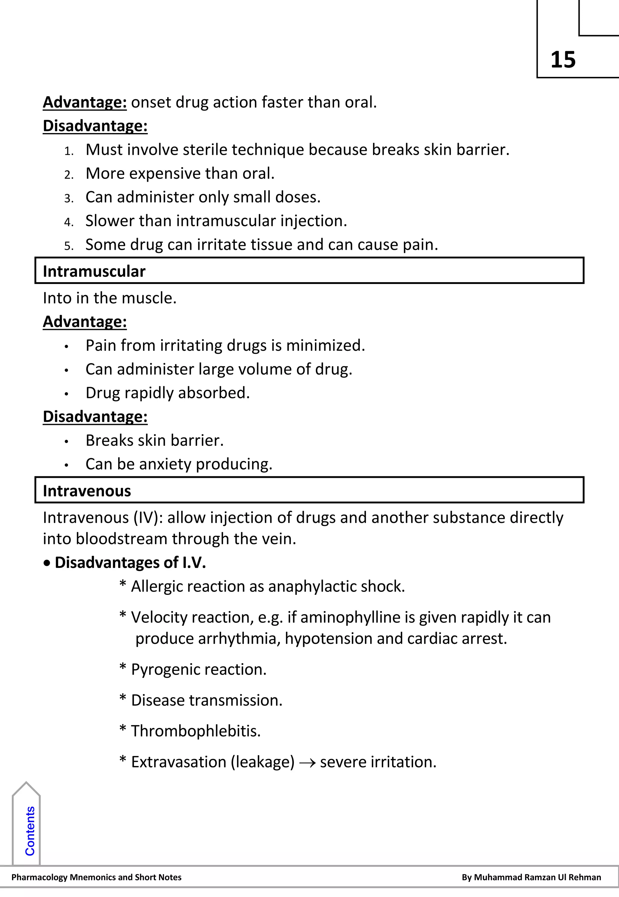Pharmacology Short Notes and Mnemonics By Muhammad Ramzan Ul Rehmaan ...