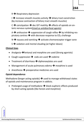 Pharmacology Short Notes and Mnemonics By Muhammad Ramzan Ul Rehmaan.pdf
