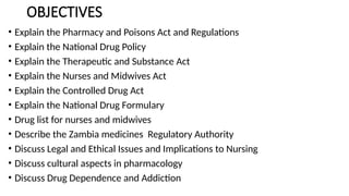 PHARMACOLOGY UNIT 2 LEGAL, ETHICAL AND CULTURAL ASPECTS OF PHARMACOLOGY ...