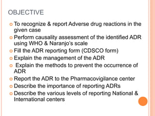 ADR Reporting Exercises for Undergraduate studentsPharmacolvigilance ...
