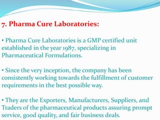 Pharma contract manufacturing companies in india | PPTX