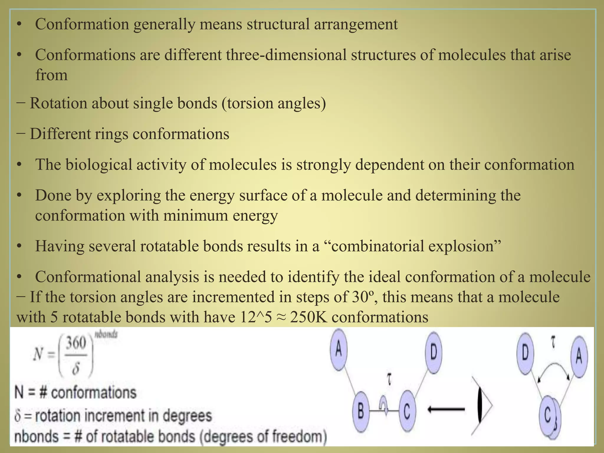conformational search used in Pharmacophore mapping | PPTX